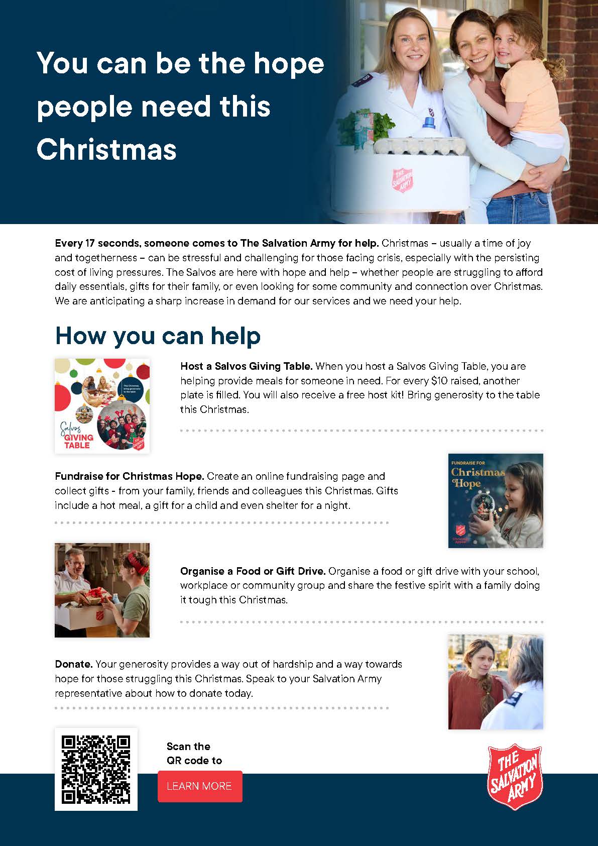 Christmas Appeal | How to Get Involved Flyer | mySalvos