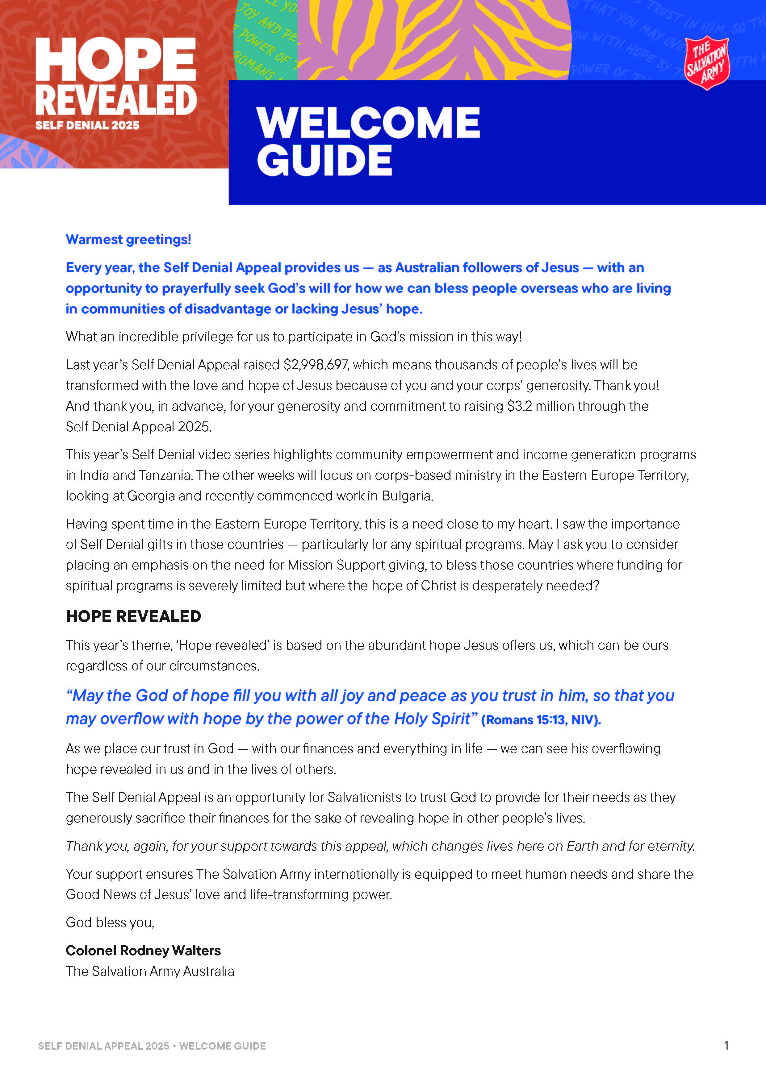 Self Denial Appeal | Welcome Guide | mySalvos