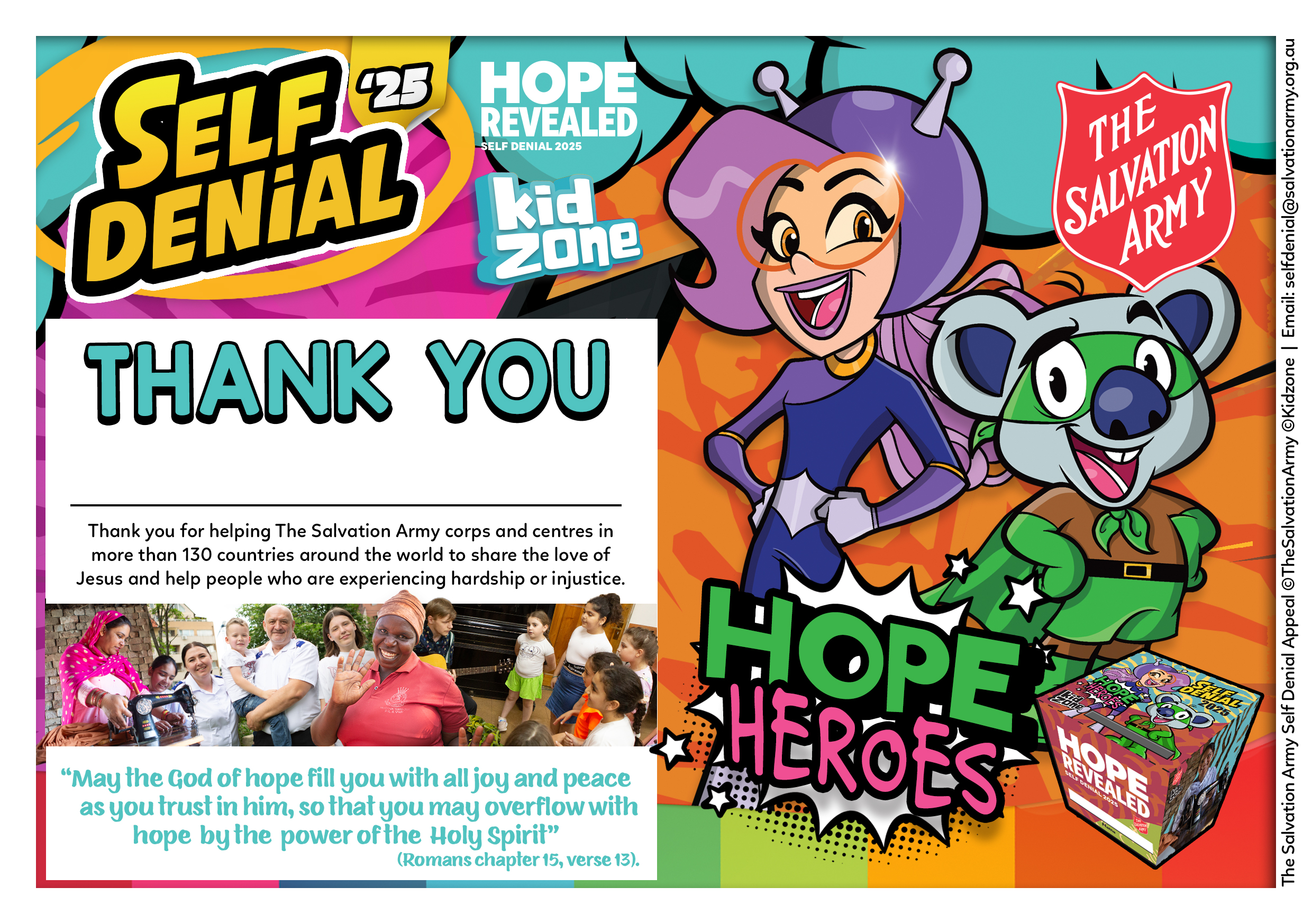 Self Denial Appeal Kids Thank You Certificate | mySalvos