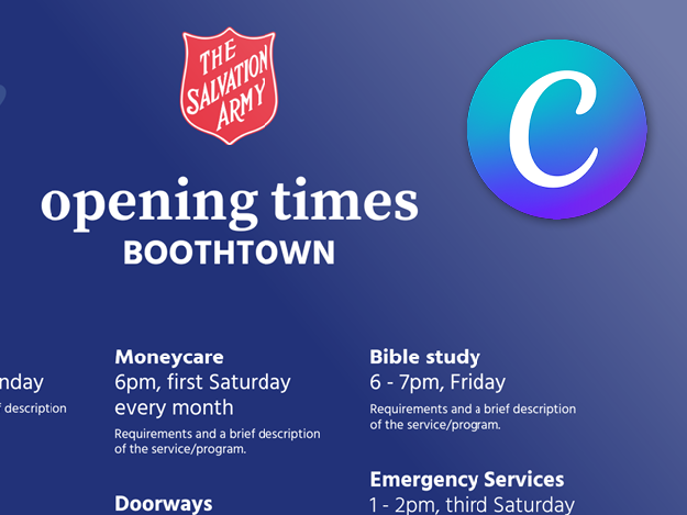 Opening times – Canva template | mySalvos