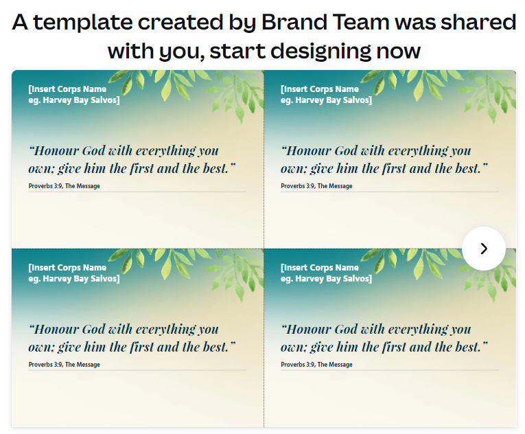 Offering Card A6 - Option 2 (scripture only) - Canva link | mySalvos