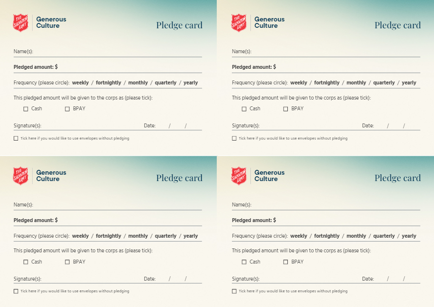 Pledge Card single-sided - Canva link | mySalvos